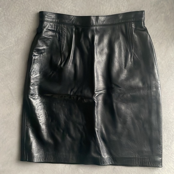 Maxima | Skirts | Vintage Maxima Black Leather Skirt | Poshmark